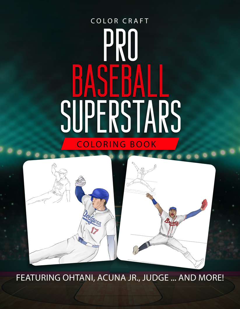 Baseball Superstars Coloring Book – Color Craft Books